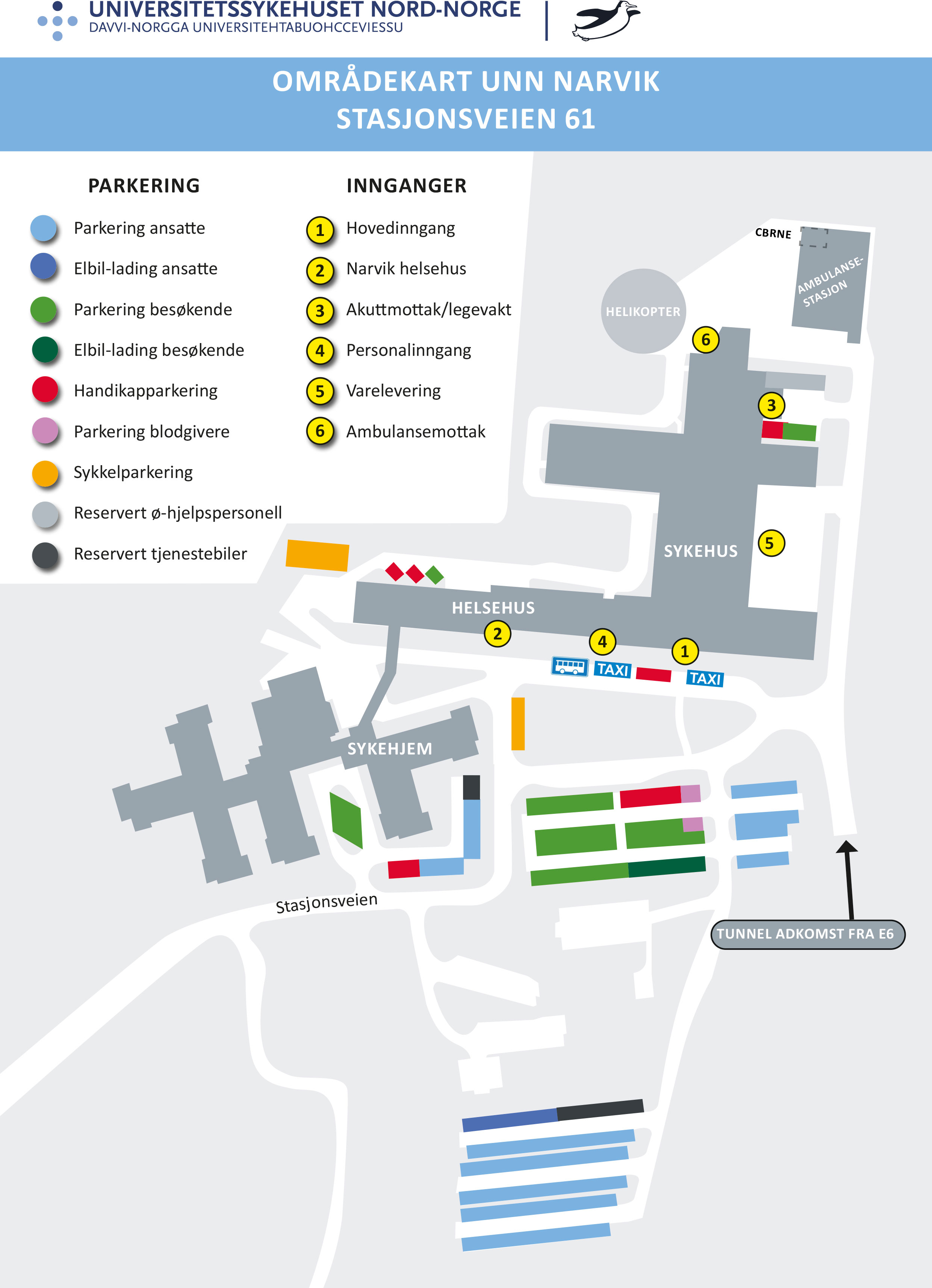 Kart og veibeskrivelse UNN Narvik, Furumoen - Universitetssykehuset ...